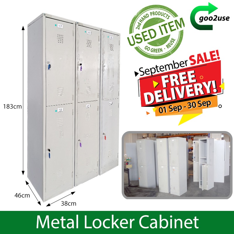 2 Doors Metal Locker Cabinet, Furniture & Home Living, Furniture ...