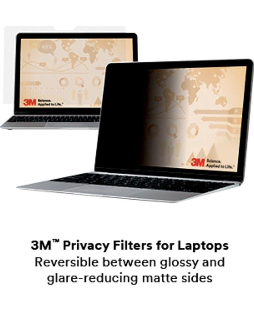3M Black Privacy Filter for 14.0” Widescreen Laptop Notebook, Computers ...