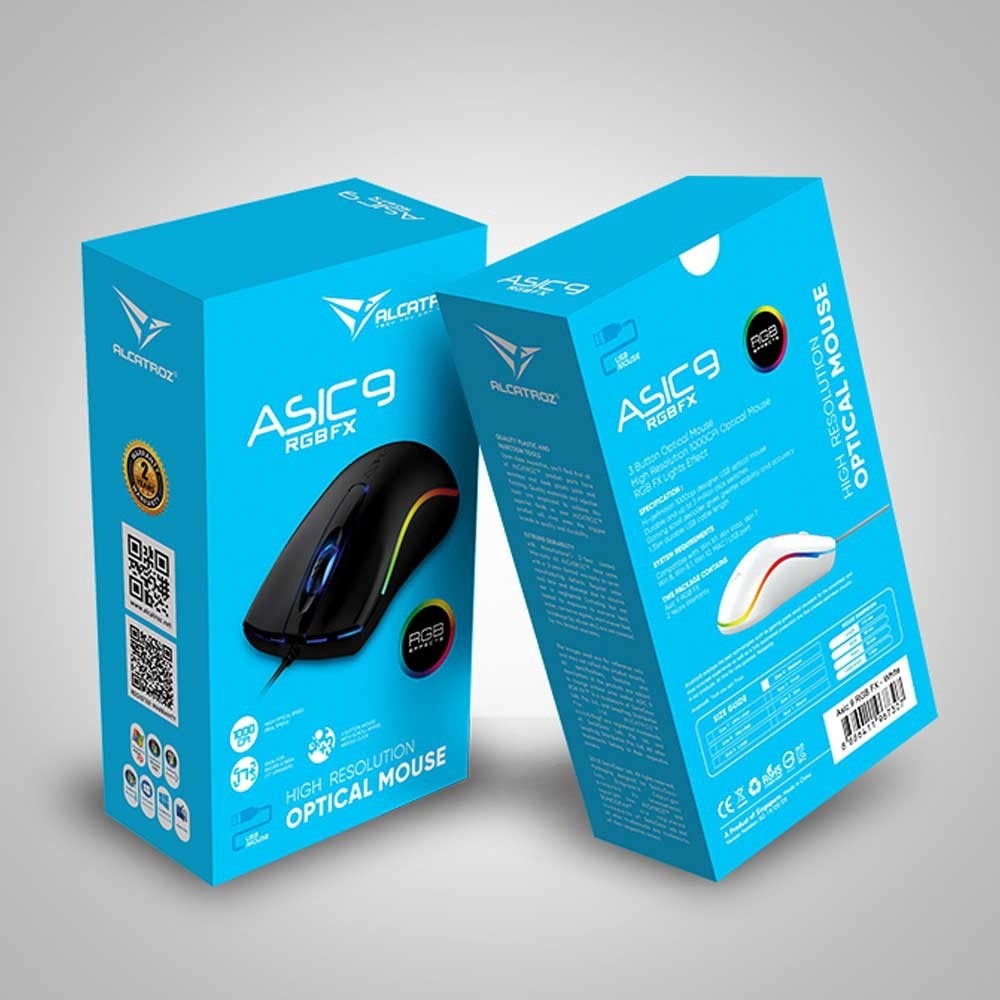 Alcatroz Asic 9 RGB FX Hi-Definition USB Wired Mouse With 1000 CPI ...