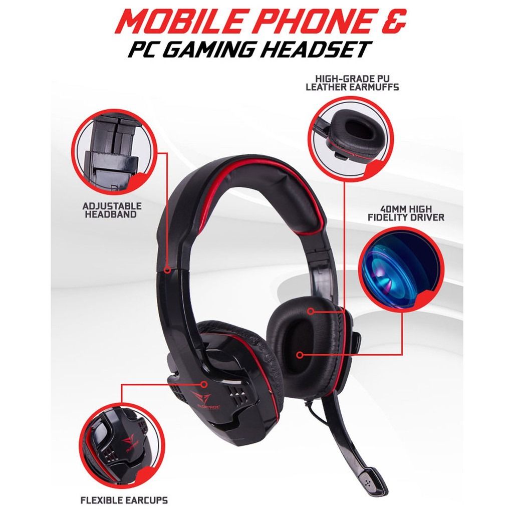 Alpha MG-370a Stereo Gaming Headphones with Mic For Laptop And Desktop ...