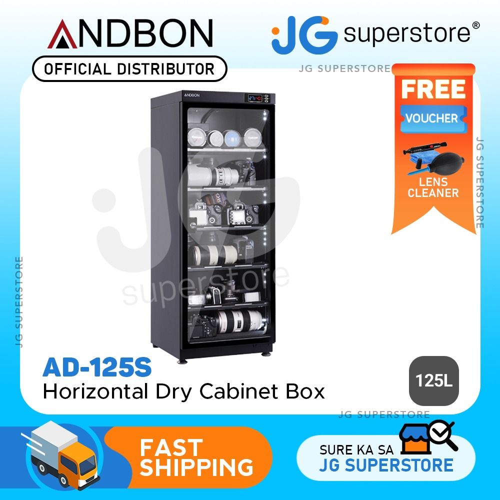 Andbon AD-125S Horizontal 125 Liters Dry Cabinet Box with Digital ...