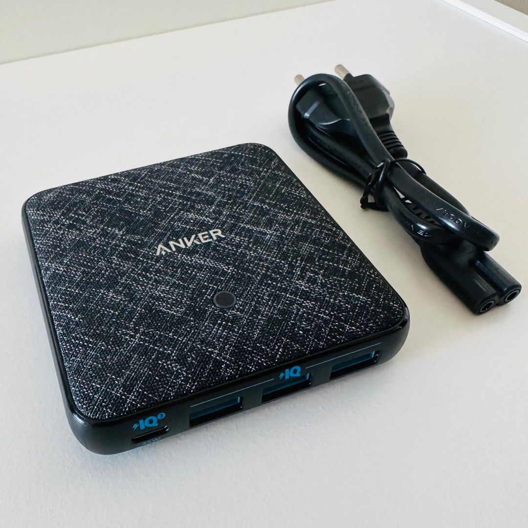 Anker PowerPort 543 Atom III Slim 65W 4 Port Macbook Travel Adapter USB ...