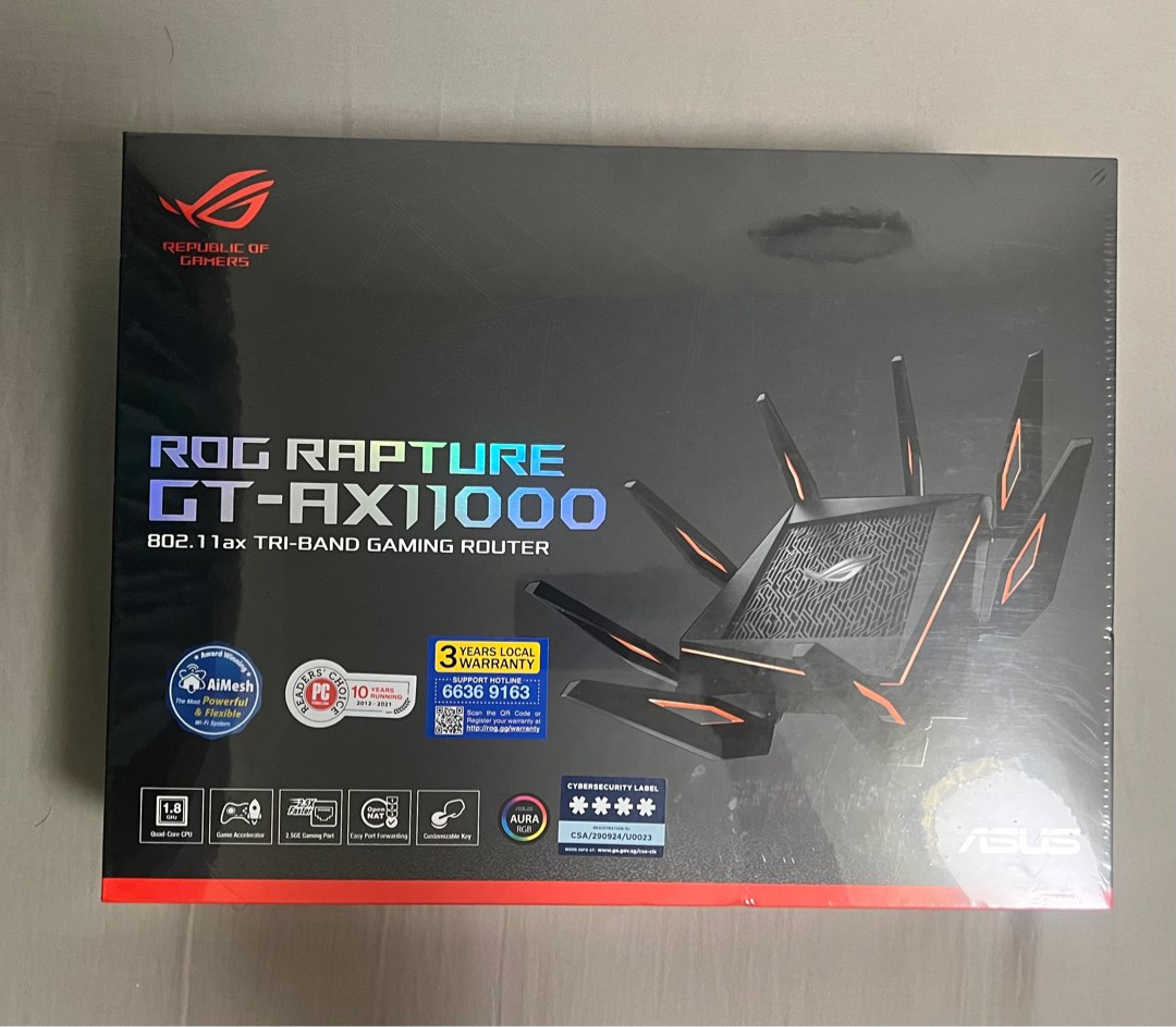 ASUS ROG RAPTURE GT-AX11000 GAMING ROUTER, Computers & Tech, Parts ...
