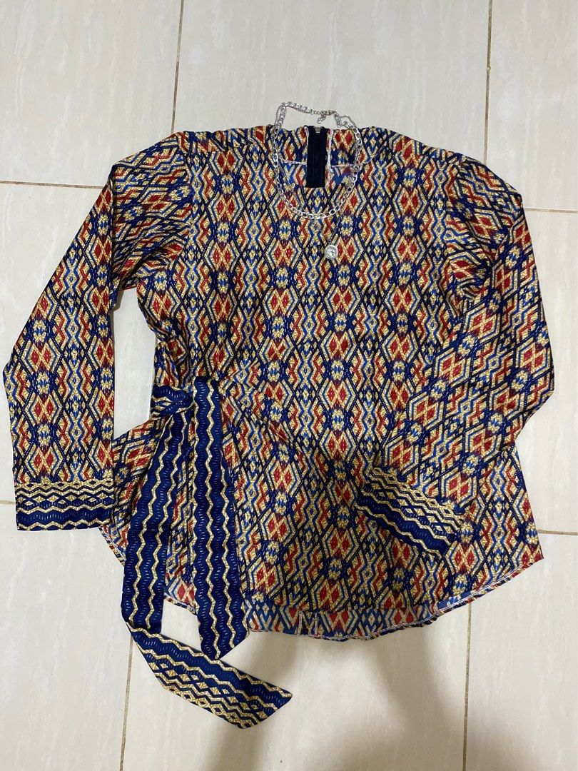 Atasan batik | baju batik model tali samping | batik bahan satin ...