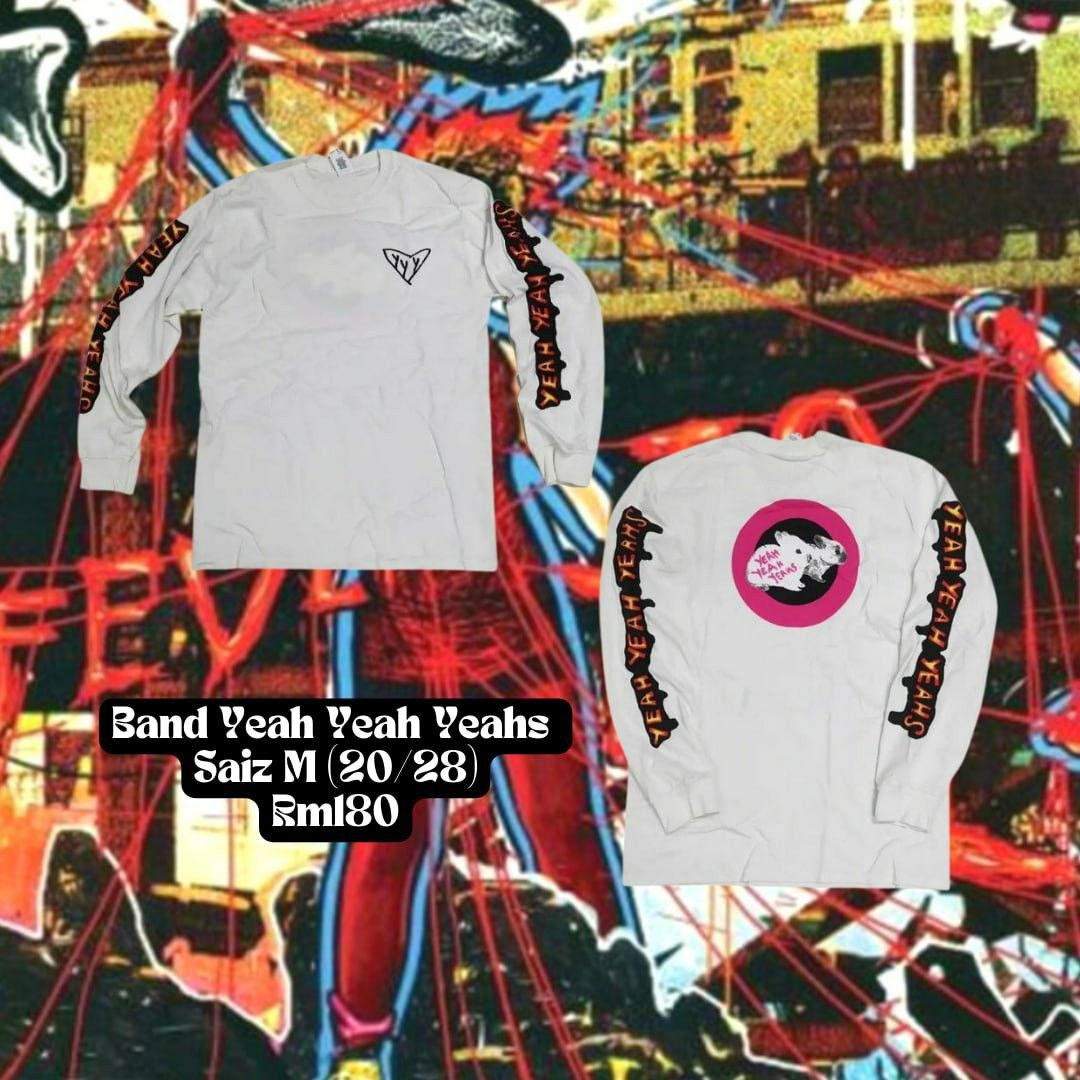 Band Yeah Yeah Yeahs, Men's Fashion, Tops & Sets, Tshirts & Polo Shirts ...