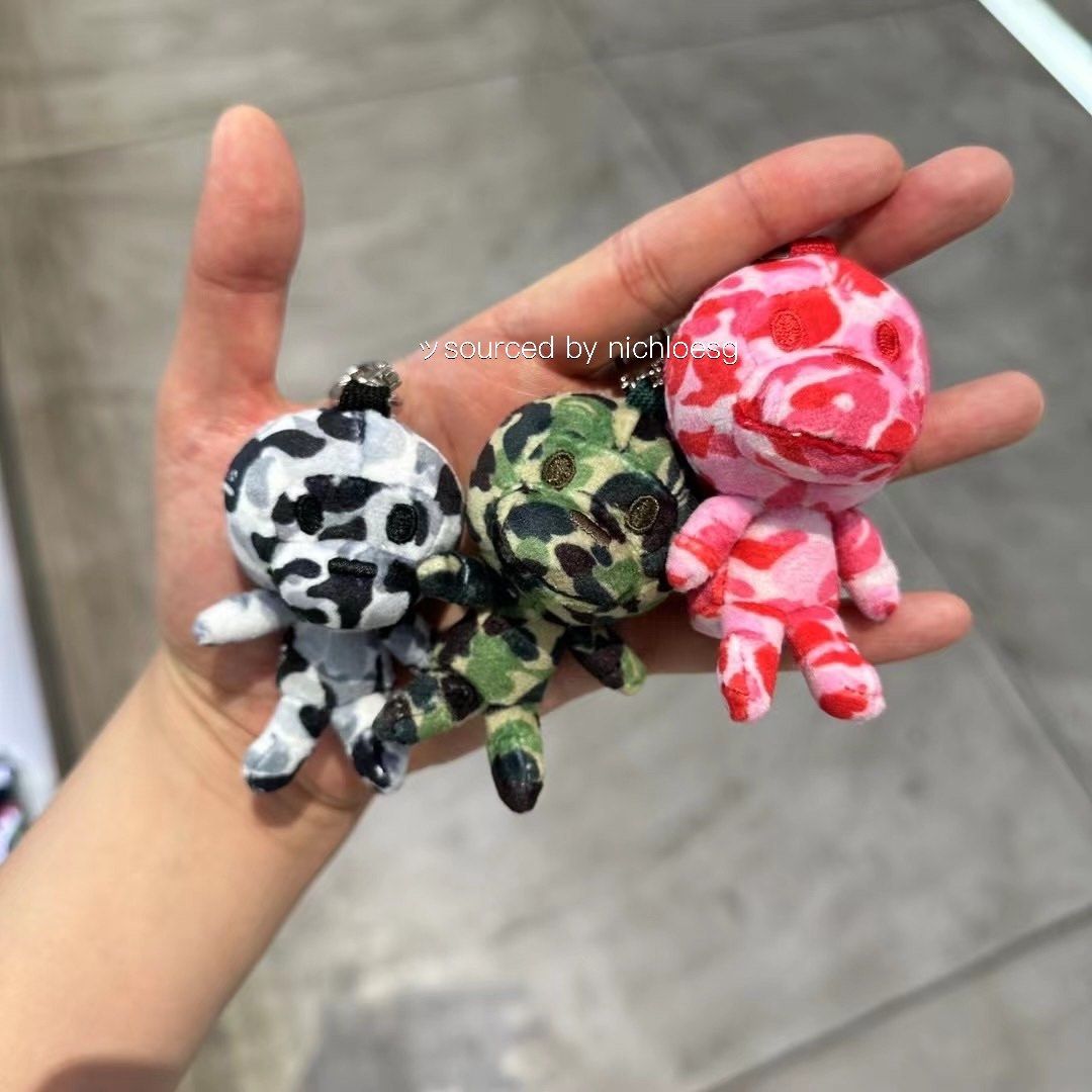 BAPE BABY MILO ABC CAMO PLUSH DOLL KEY CHAIN, Women's Fashion, Jewelry ...