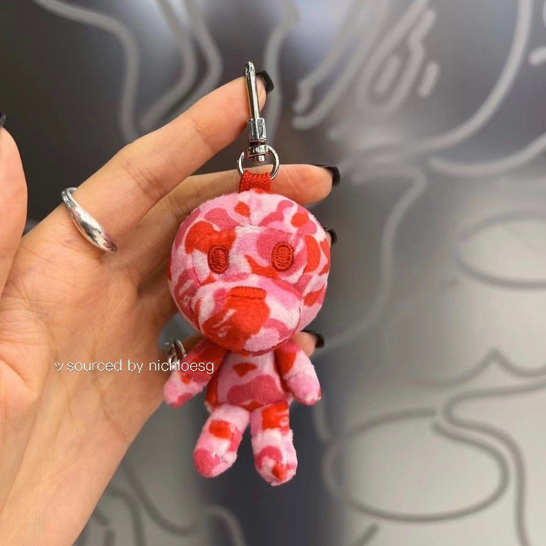 BAPE BABY MILO ABC CAMO PLUSH DOLL KEY CHAIN, Women's Fashion, Jewelry ...