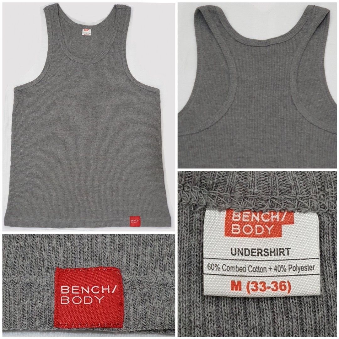 Bench Body Men's Undershirt Sando (Gray), Men's Fashion, Tops & Sets ...
