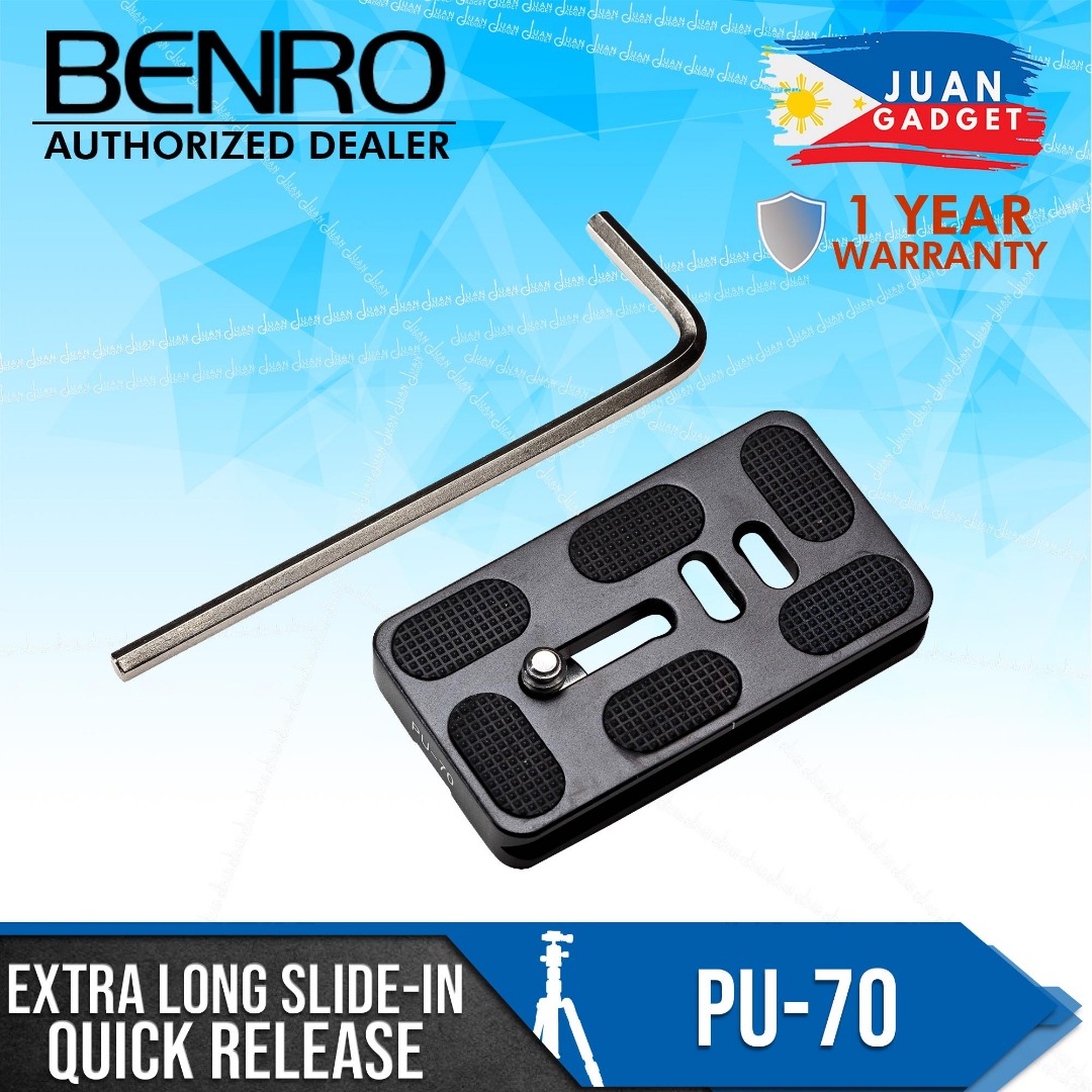 Benro PU-70 Universal Quick Release Plate for J and B Series Ball Head ...