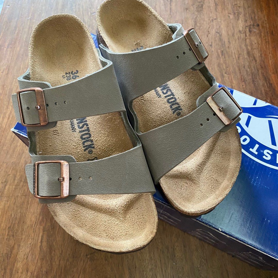 Birkenstock Arizona Stone, Women's Fashion, Footwear, Slippers and ...