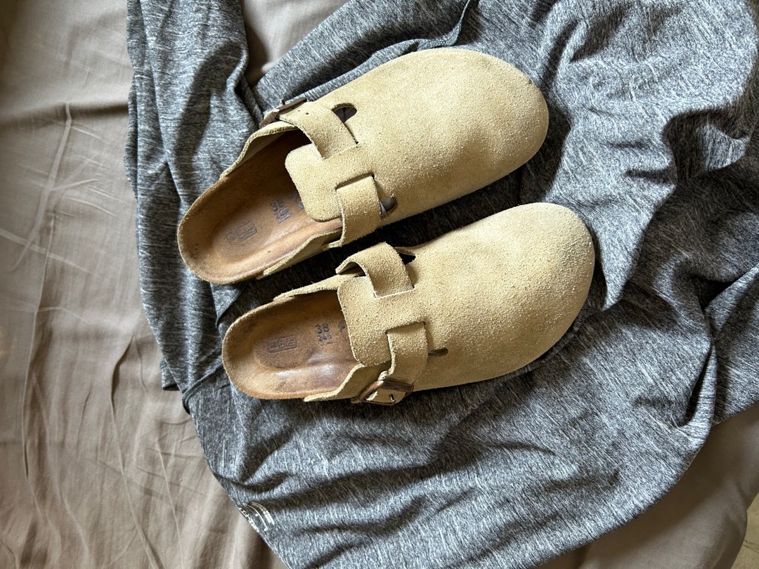 Birkenstock Boston Clogs 38 Taupe Narrow Fit, Men's Fashion, Footwear ...