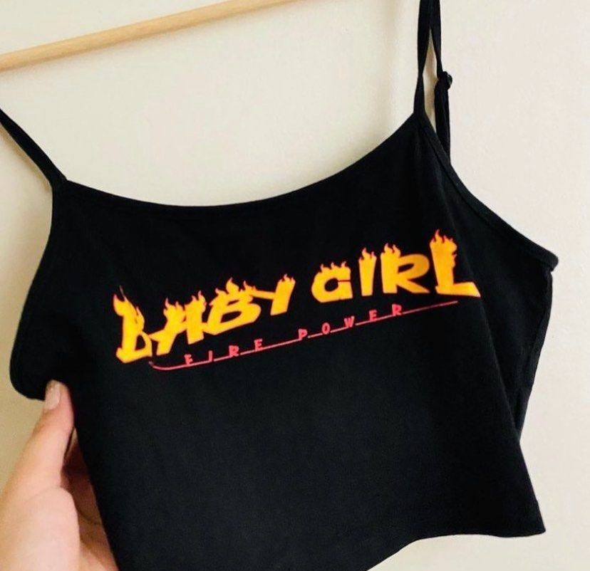 Black Baddie Crop Top, Women's Fashion, Tops, Sleeveless on Carousell