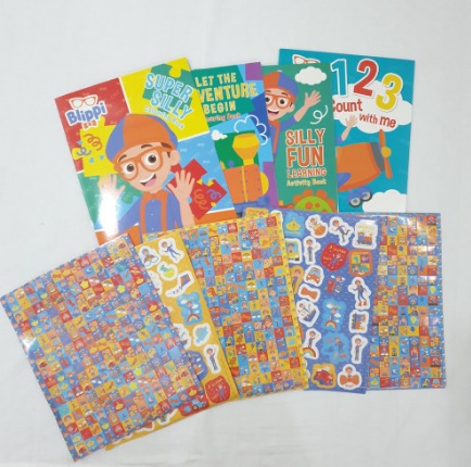 Blippi Activity Case Book Gift Set with 4 Colouring & Activity Books ...