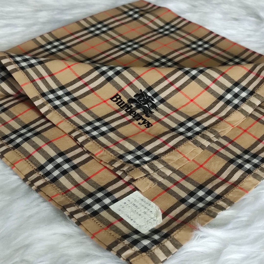 Burberry Branded Checkered Handkerchief Hanky Panyo, Women's Fashion, Watches & Accessories ...