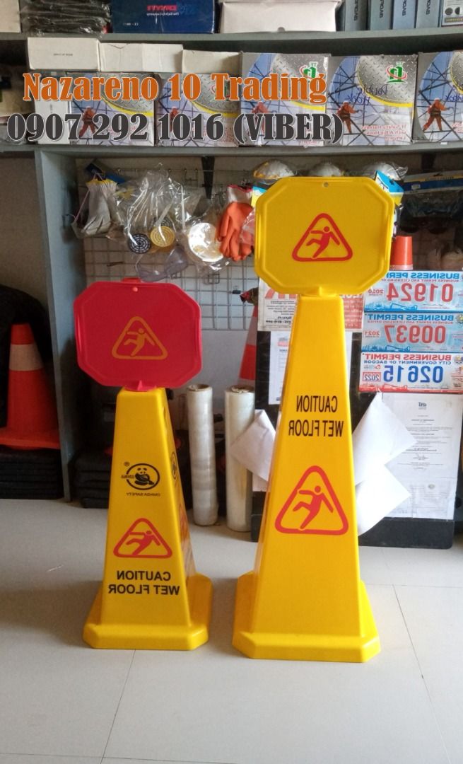 Caution wet floor signage cone type 34, Furniture & Home Living ...