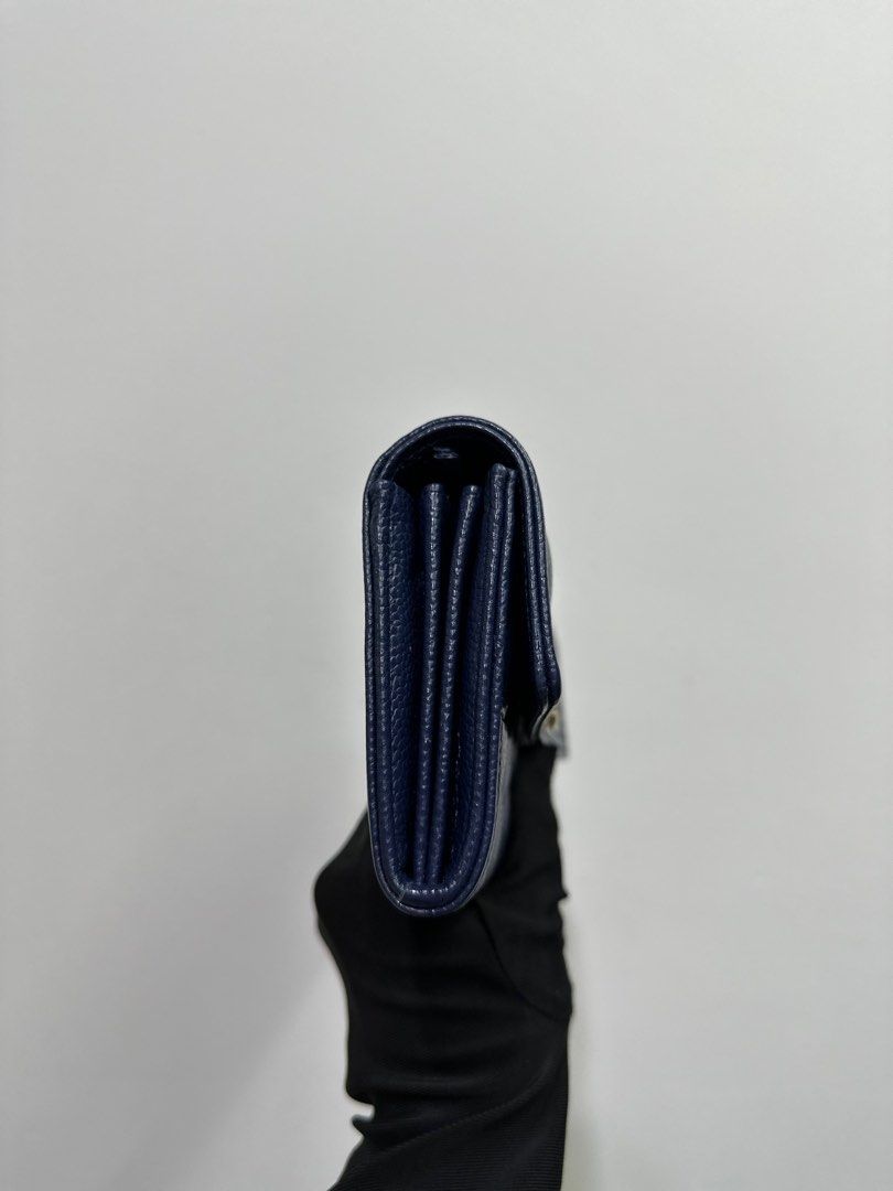 Chanel Boy Long Wallet Navy Blue Caviar Ghw, Luxury, Bags & Wallets on ...