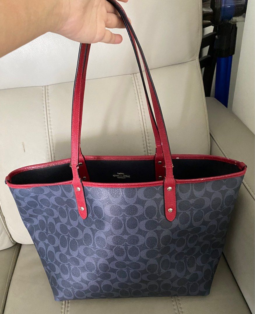 Coach leather tote bag, Luxury, Bags & Wallets on Carousell