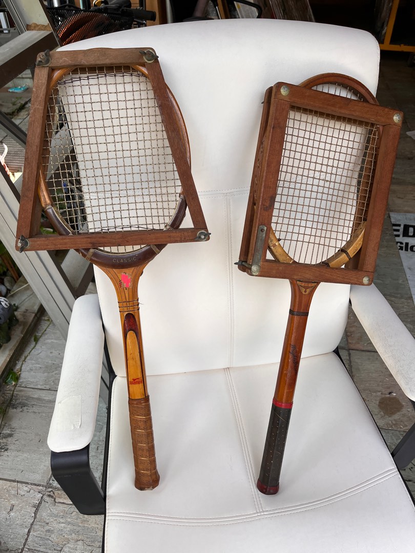 Collector classic wooden Tennis racket, Sports Equipment, Sports ...