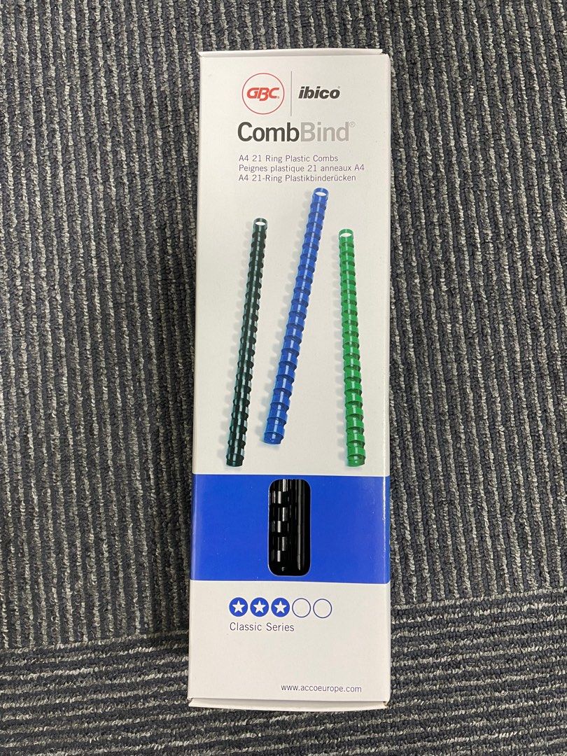 CombBind Plastic Ring Combs A4 Black 8mm, Hobbies & Toys, Stationery ...