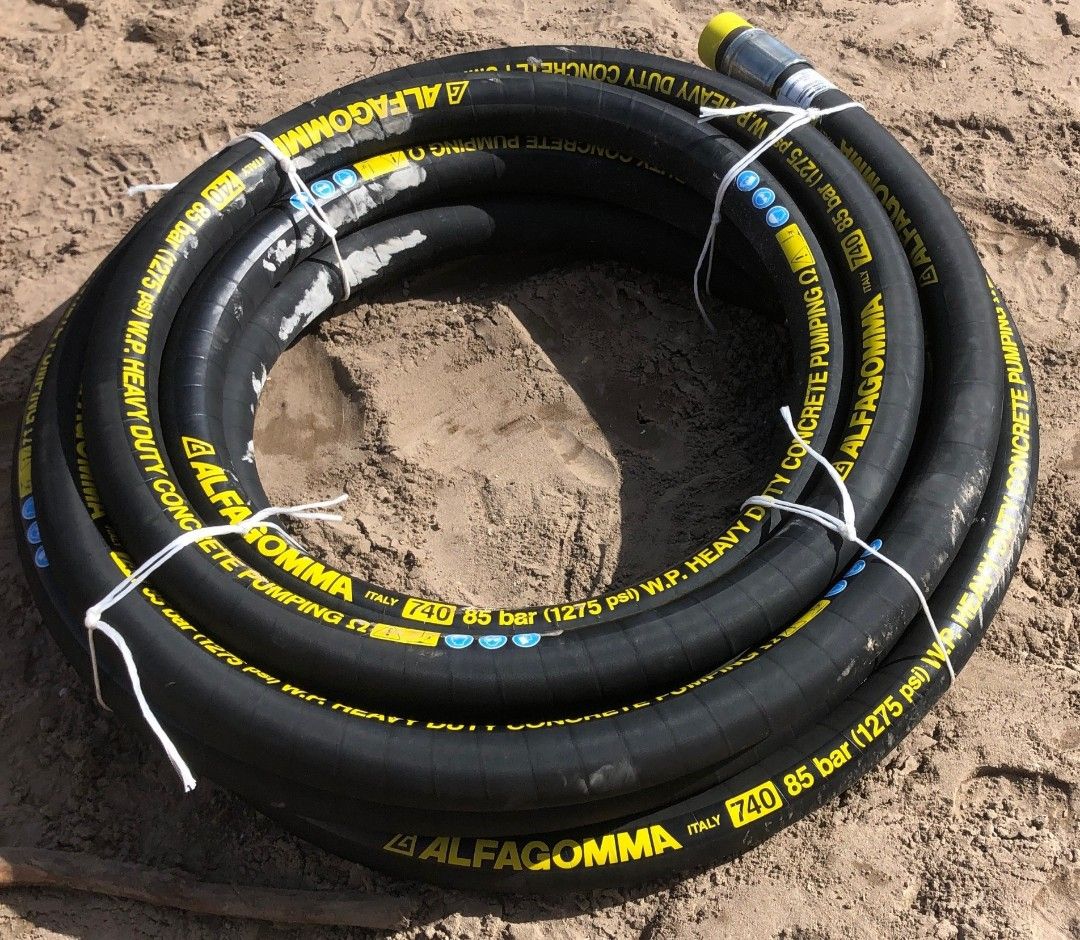 CONCRETE CEMENT PUMP PUMPING HOSE HOSES ALFAGOMA ITALY 2"=6500/METER, 3 ...