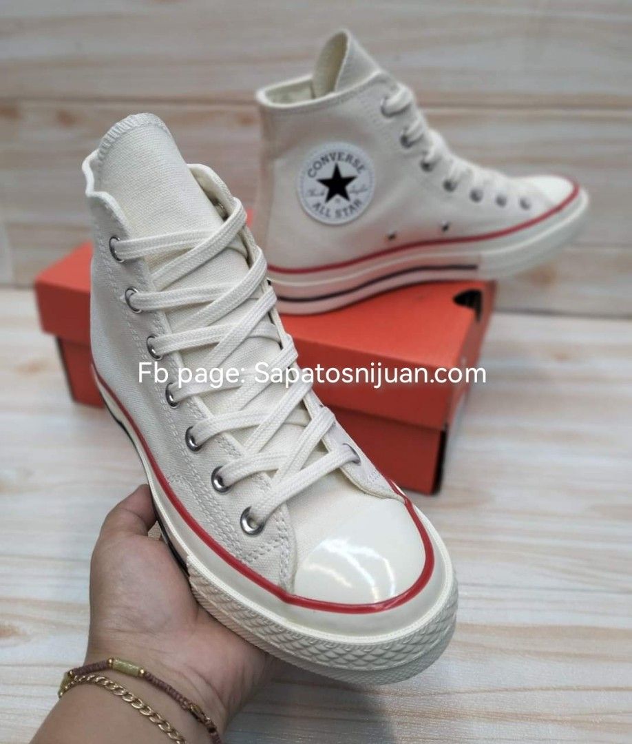 Converse Chuck taylor high cream white, Men's Fashion, Footwear ...