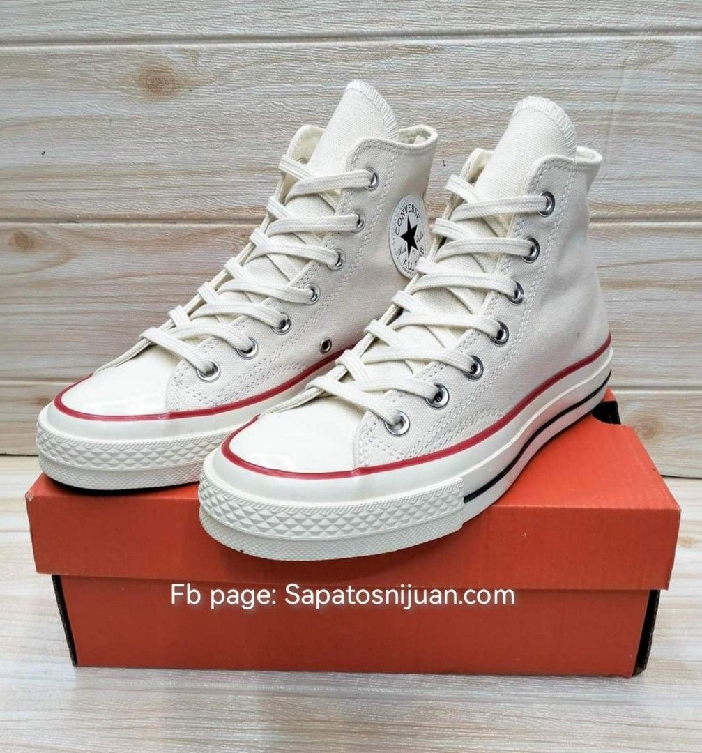Converse Chuck taylor high cream white, Men's Fashion, Footwear ...
