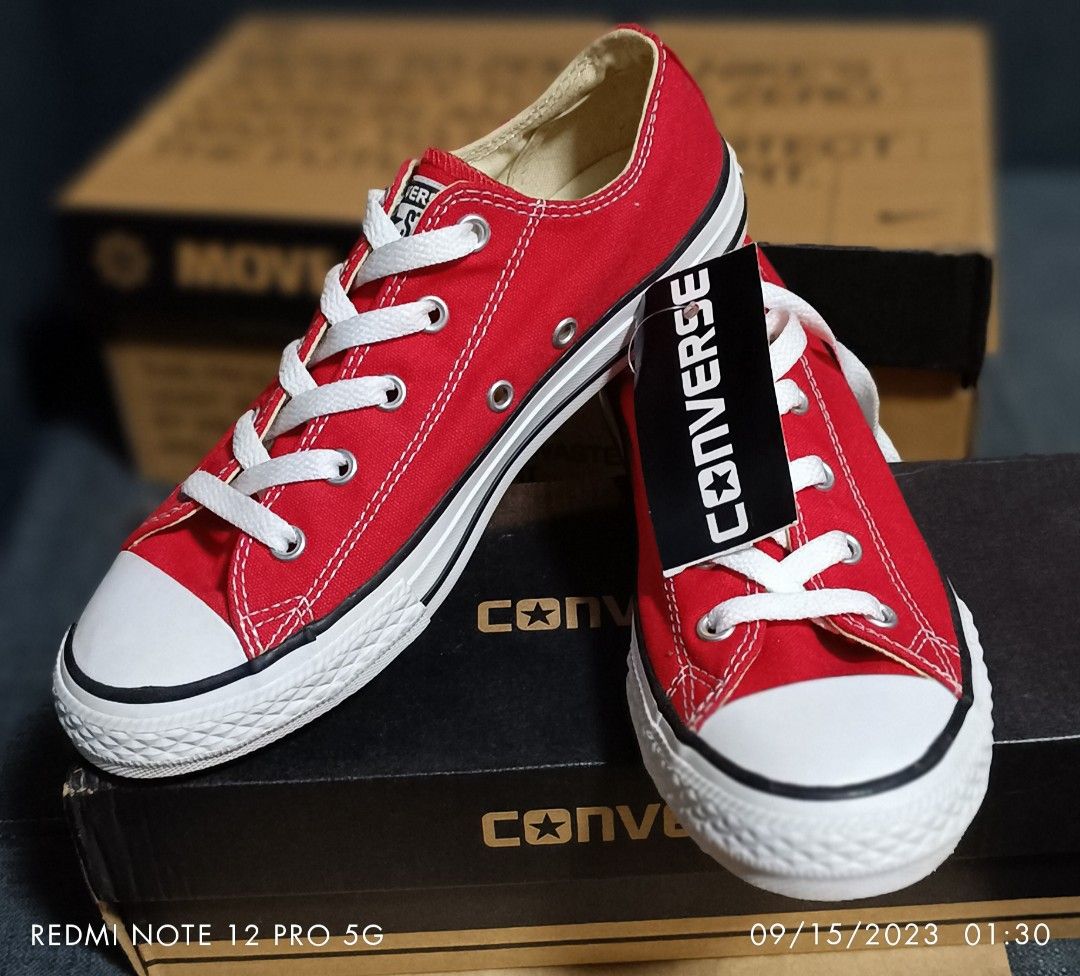 CONVERSE LOW RED, Babies & Kids, Babies & Kids Fashion on Carousell