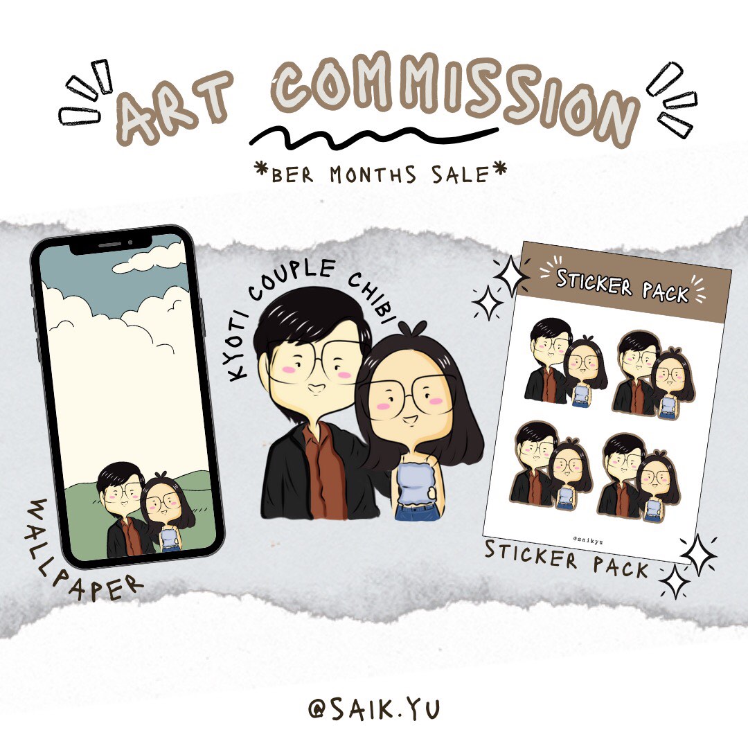 Couple Art Commission Hobbies And Toys Stationary And Craft Art And Prints On Carousell