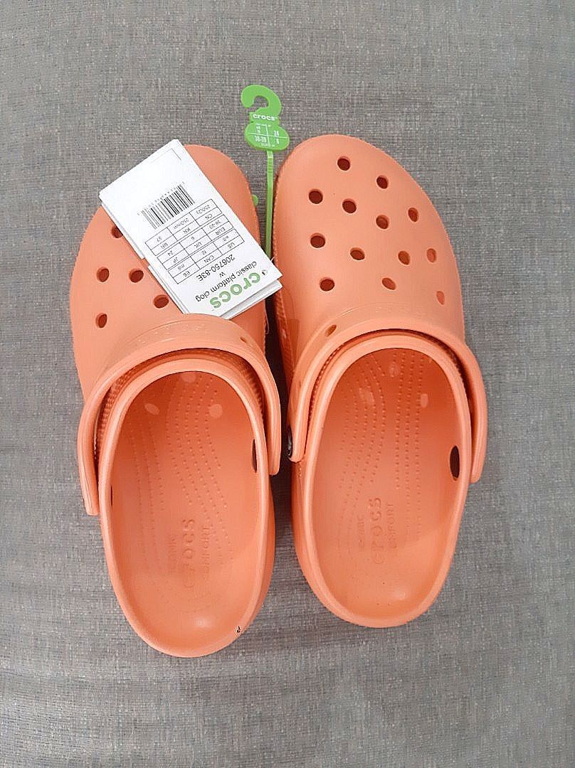 Original Crocs classic platform clog, Women's Fashion, Footwear ...