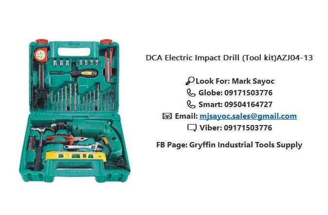 DCA Electric Impact Drill (Tool kit)AZJ04-13, Commercial & Industrial ...