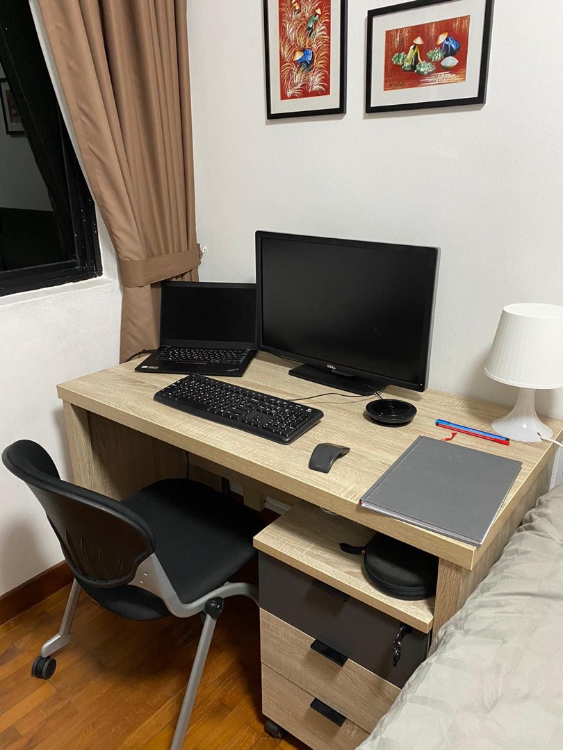 Desk study home office, Furniture & Home Living, Furniture, Tables & Sets on Carousell