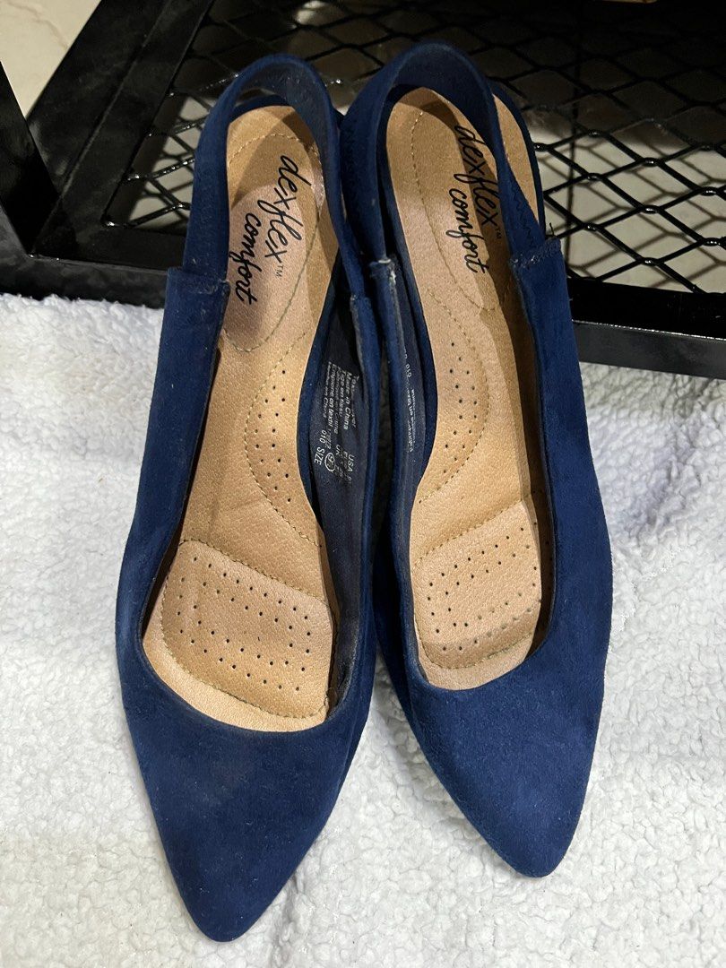 Dexflex ( Payless ) Blue Velvet Office Shoes, Women's Fashion, Footwear ...