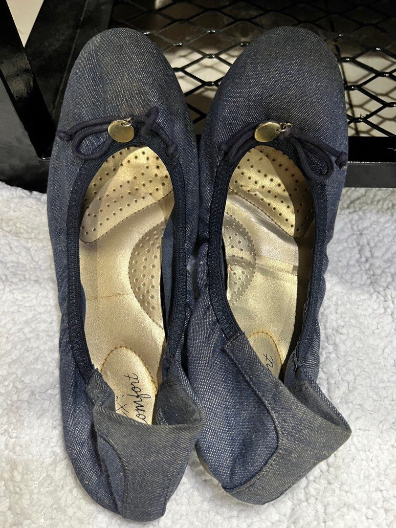DexFlex Denim Ballet Flats, Women's Fashion, Footwear, Flats & Sandals ...