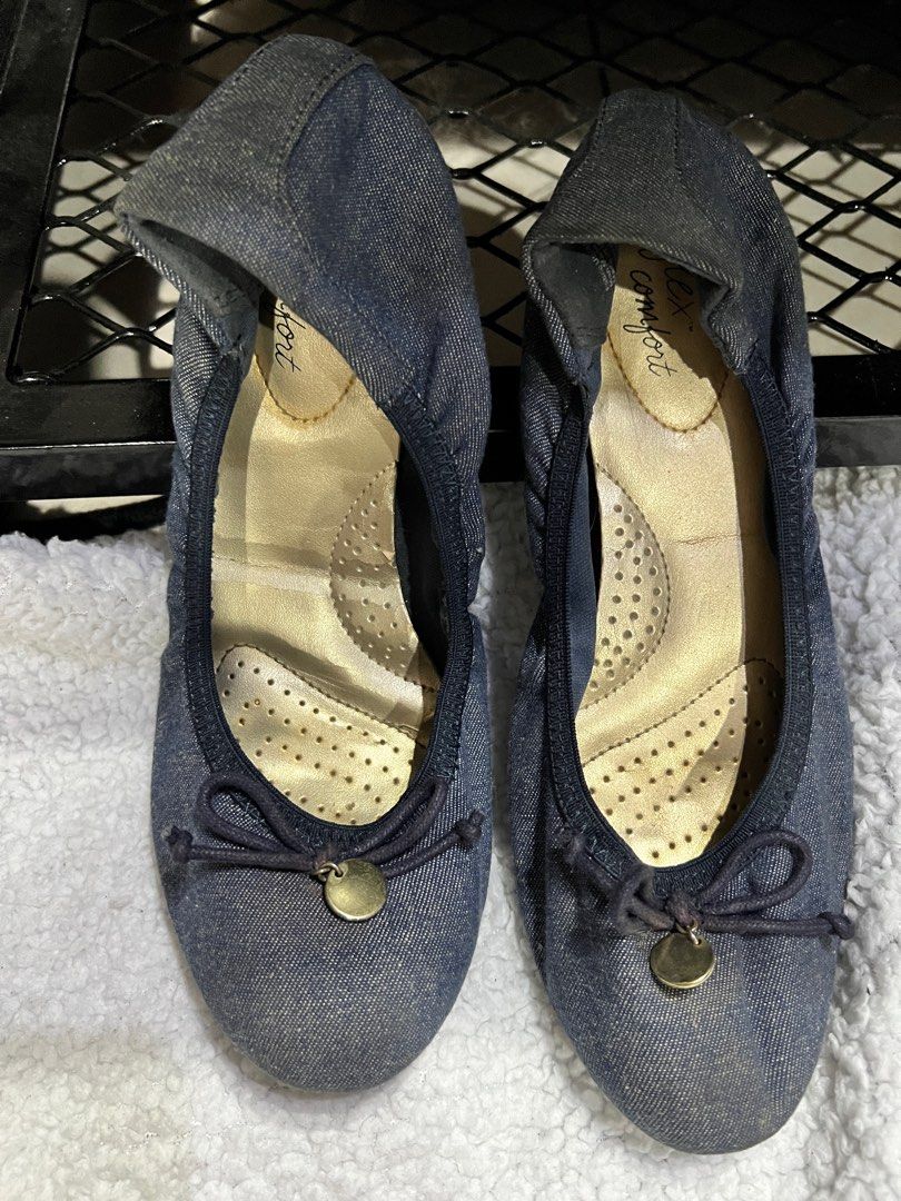 DexFlex Denim Ballet Flats, Women's Fashion, Footwear, Flats & Sandals ...