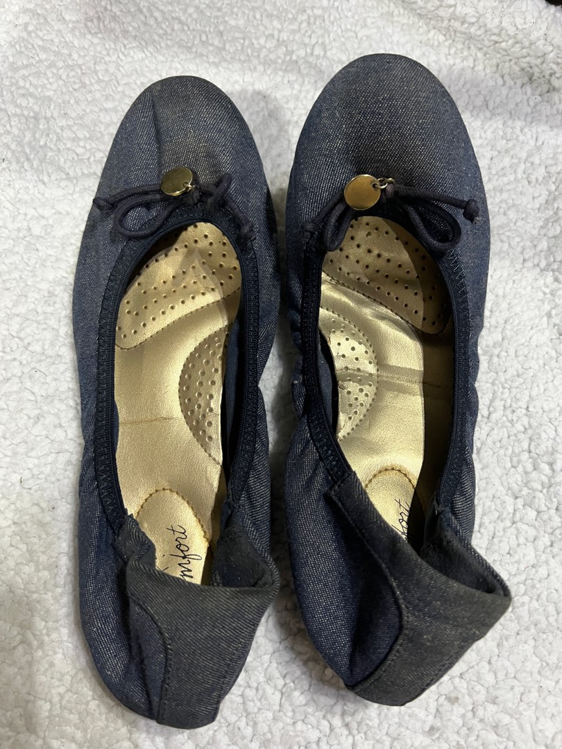 DexFlex Denim Ballet Flats, Women's Fashion, Footwear, Flats & Sandals ...