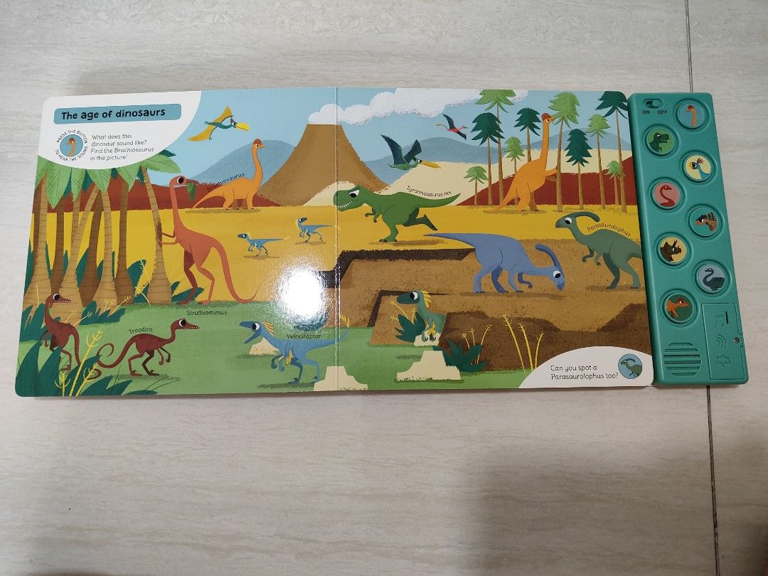 Dinosaur sound book, Hobbies & Toys, Books & Magazines, Children's ...