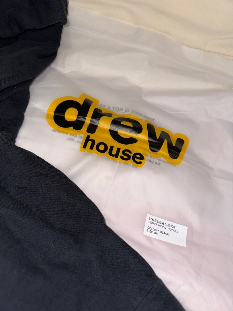 Drew Logo Hoodie Black (100% Authentic), Men's Fashion, Coats, Jackets ...