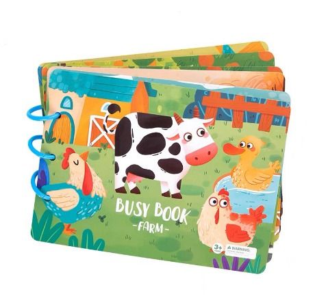 Early Learning Busy Book / Quiet Book 4 Themes Farm Traffic Life Skill ...
