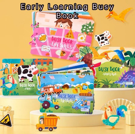 Early Learning Busy Book / Quiet Book 4 Themes Farm Traffic Life Skill ...