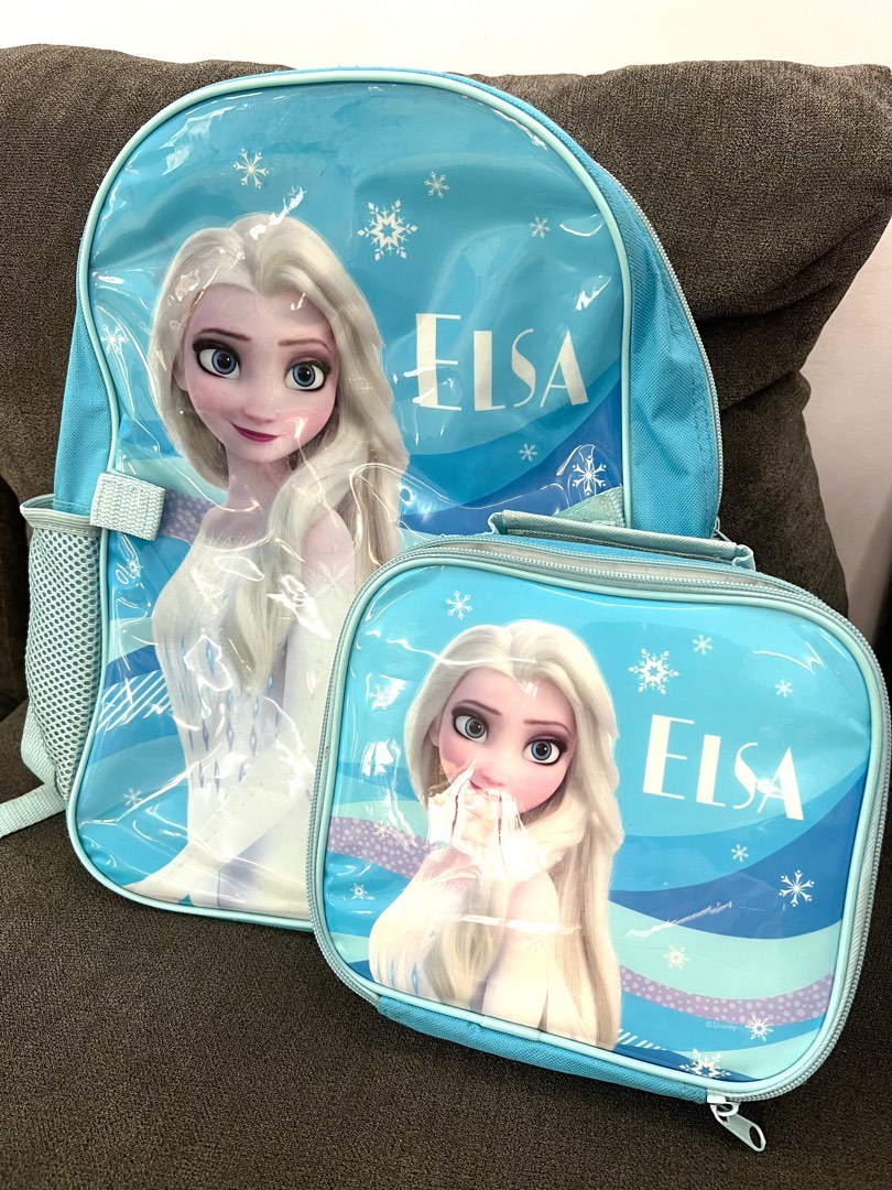 Elsa Frozen Backpack and Lunchbag Set (Original from HK Disneyland ...