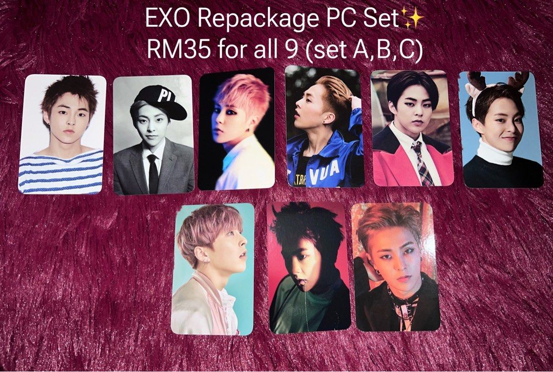 EXO REPACKAGE PHOTOCARD SET, Hobbies & Toys, Collectibles & Memorabilia ...