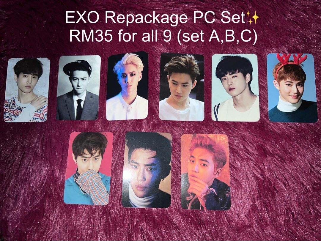 EXO REPACKAGE PHOTOCARD SET, Hobbies & Toys, Collectibles & Memorabilia ...