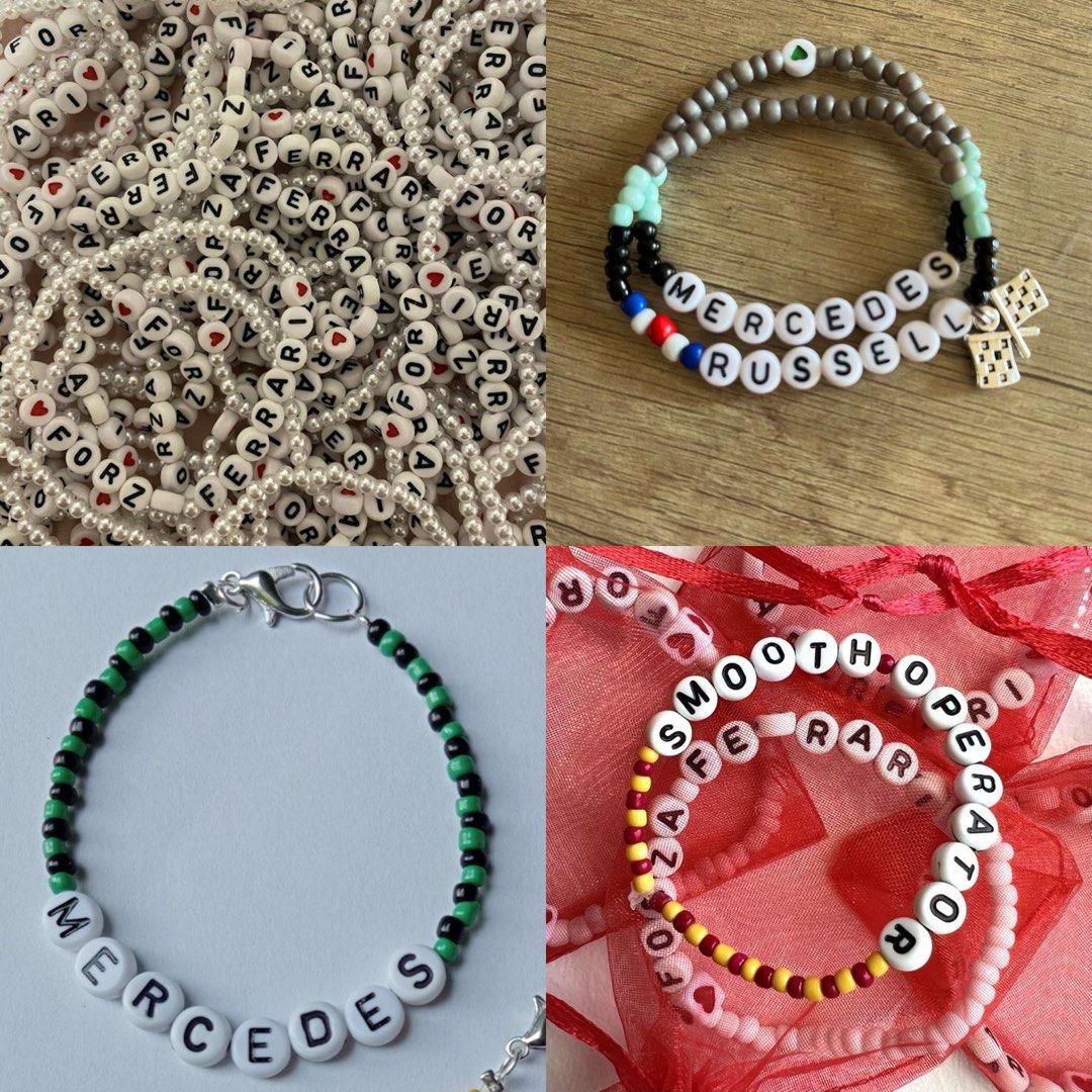 F1 FRIENDSHIP BRACELET BEADS DRIVER TEAM CUSTOMISED, Women's Fashion ...