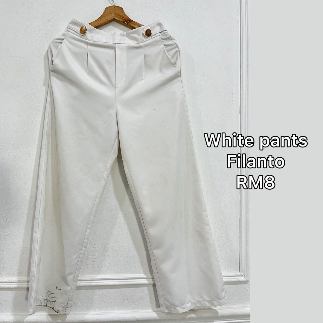 Filanto wide pants in white, Women's Fashion, Bottoms, Other Bottoms on ...
