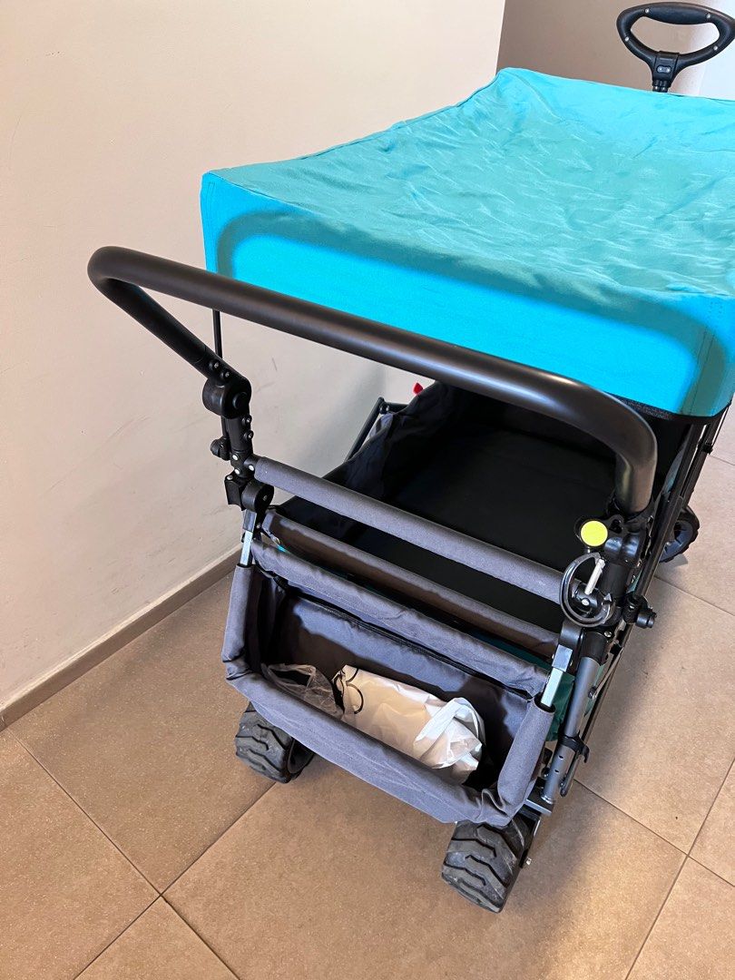 Foldable Camping Hiking trolley with roof and basket, Sports Equipment ...