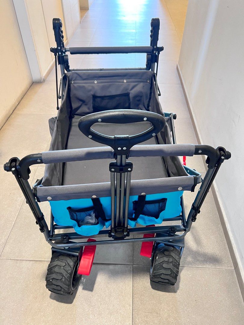 Foldable Camping Hiking trolley with roof and basket, Sports Equipment ...