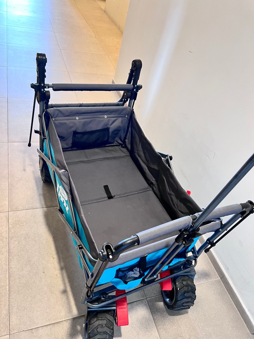 Foldable Camping Hiking trolley with roof and basket, Sports Equipment ...