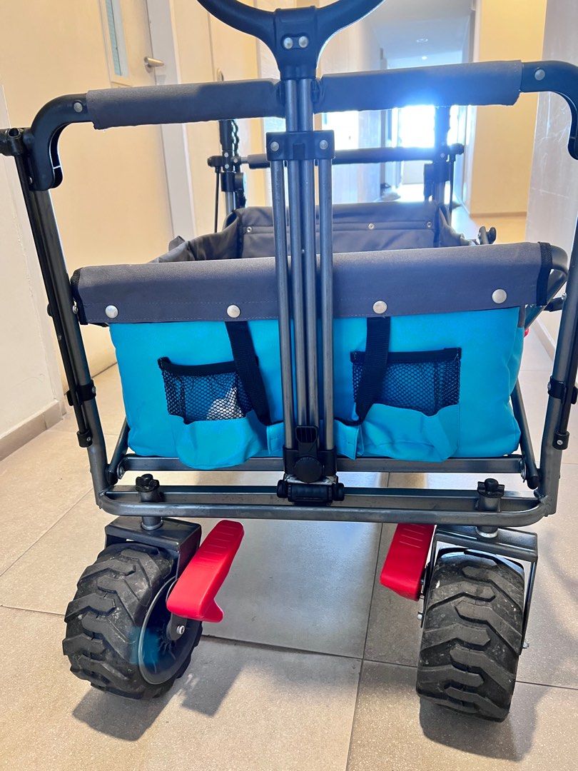 Foldable Camping Hiking trolley with roof and basket, Sports Equipment ...