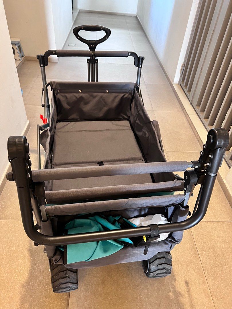 Foldable Camping Hiking trolley with roof and basket, Sports Equipment ...