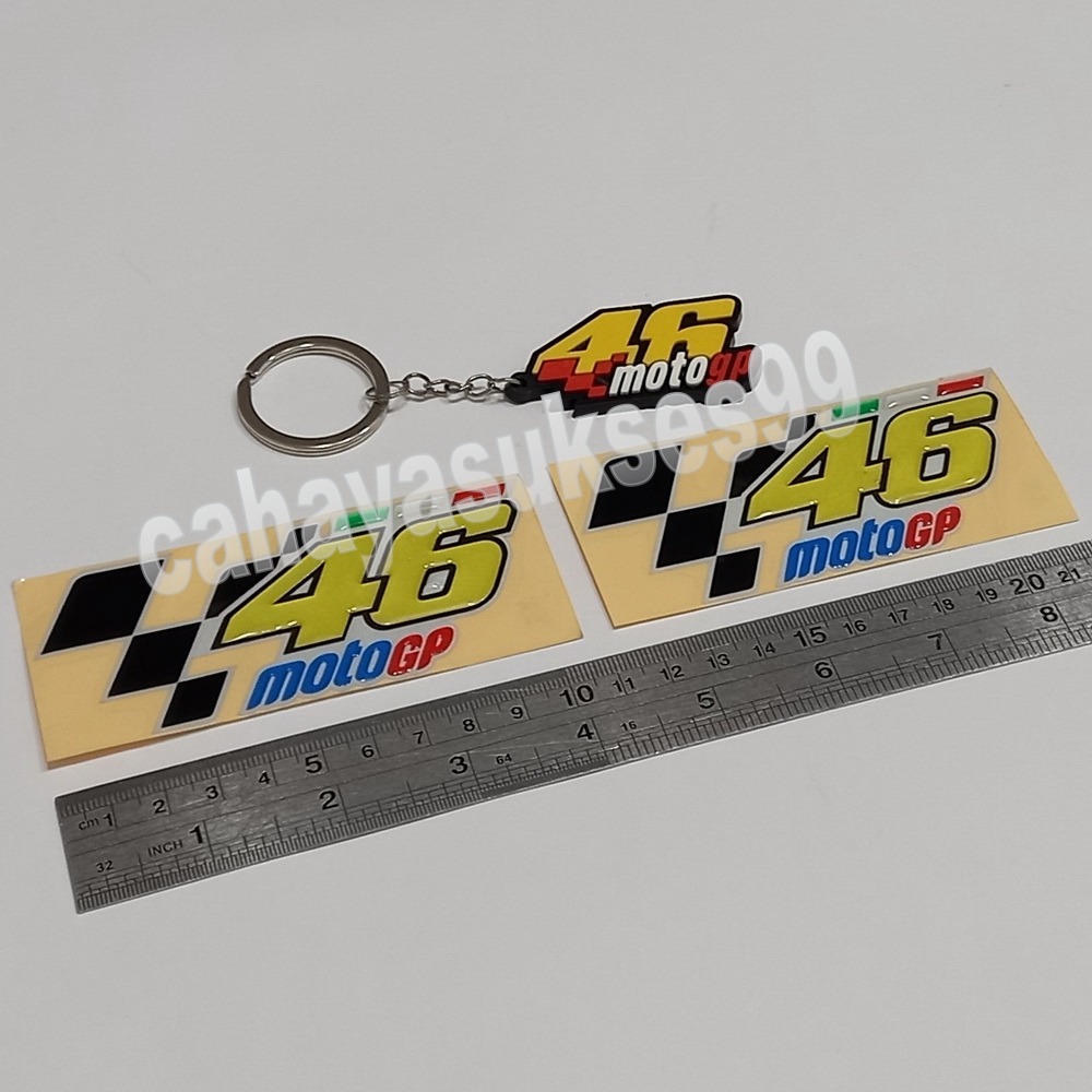 Gantungan Kunci 46 MOTOGP Karet Rubber Ring Keychain Souvenir Stiker ...